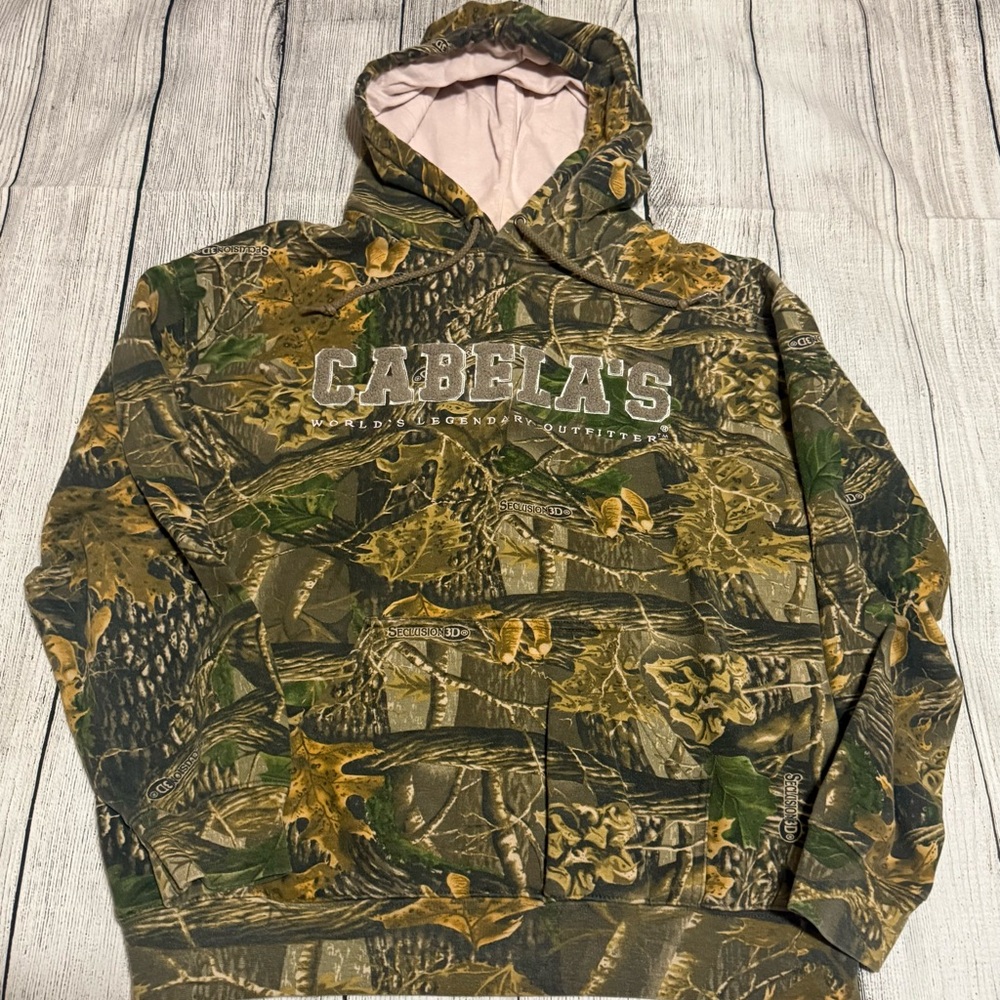 Cabelas Seclusion 3d Camo Hoodie Sweatshirt Women’s S… - Gem